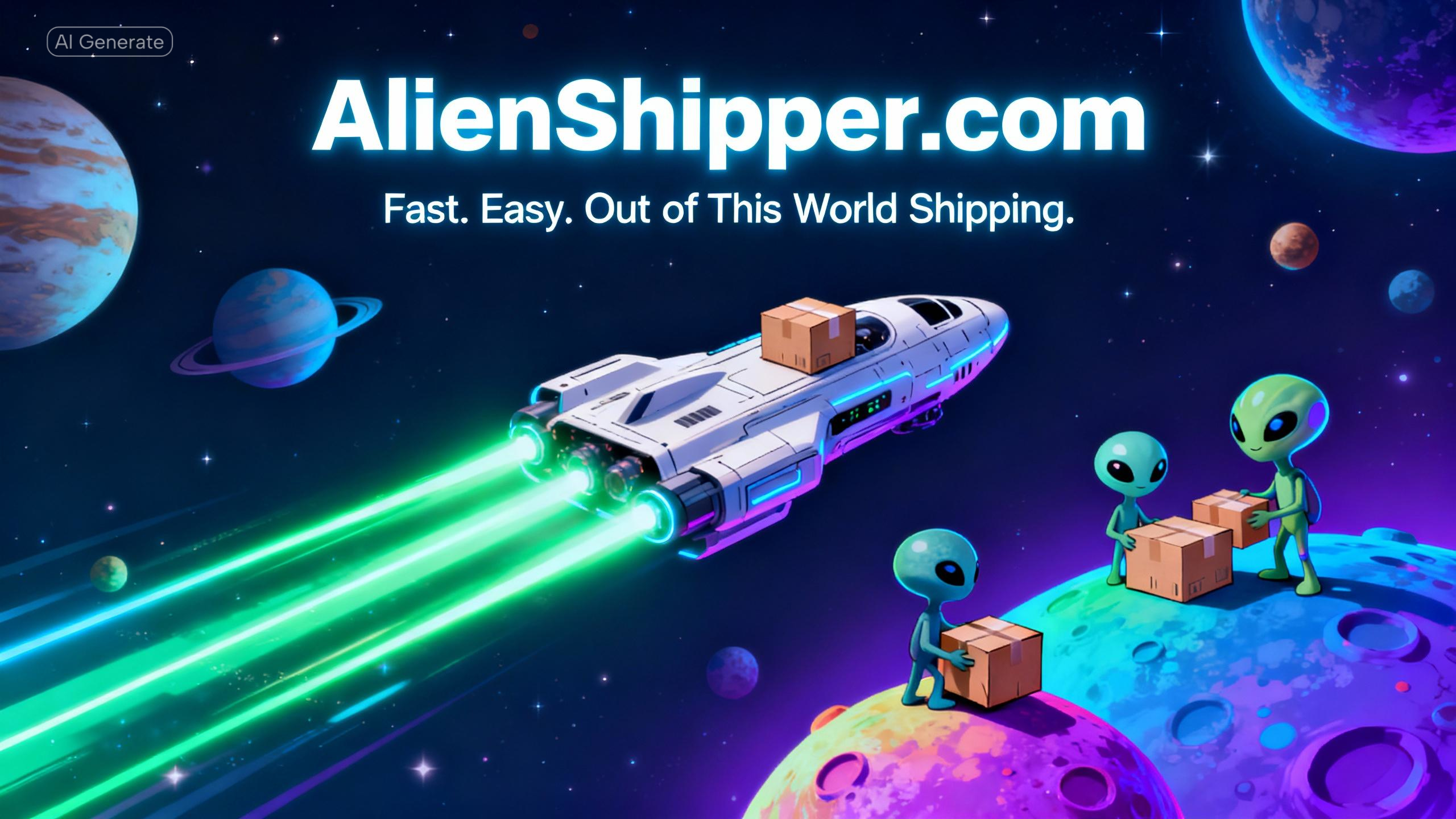 AlienShipper - Intergalactic Shipping Solutions | Save up to 87% on ...